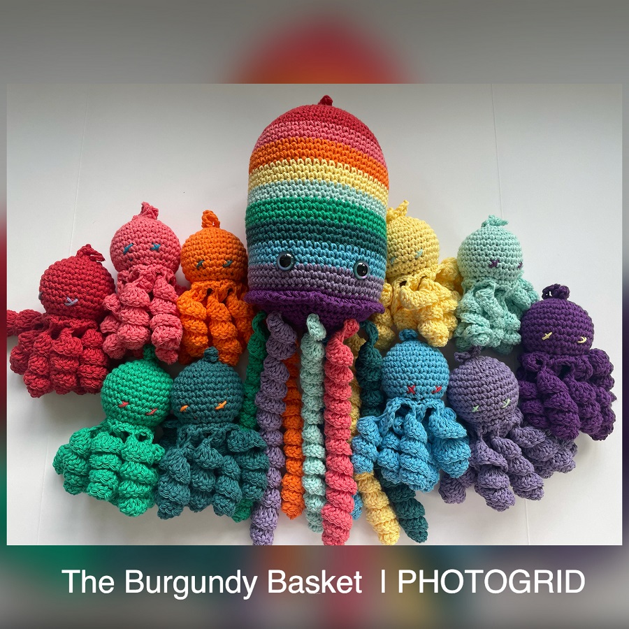 Crochet Octopus Pattern Kit - The Burgundy Basket